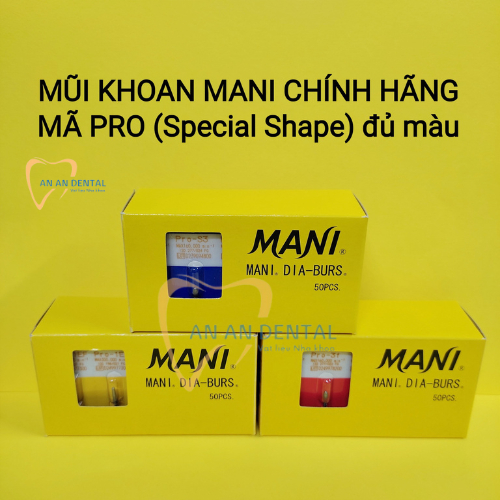 Mũi khoan Mani (vỉ/5 mũi) - Mã PRO các màu (SPECIAL SHAPE) - Mani chính ...