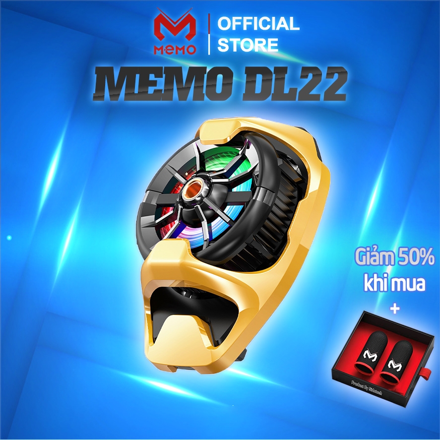 Quạt tản nhiệt live stream MEMO DL22 làm lạnh đóng đá tiện lợi hỗ trợ ngàm kẹp giá đỡ chơi game ...
