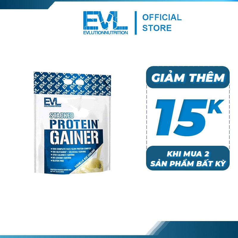 Sữa Dinh Dưỡng EVL STACK PROTEIN GAINER 12LBS 5.4KG Tăng Cân Và Tăng Cơ ...