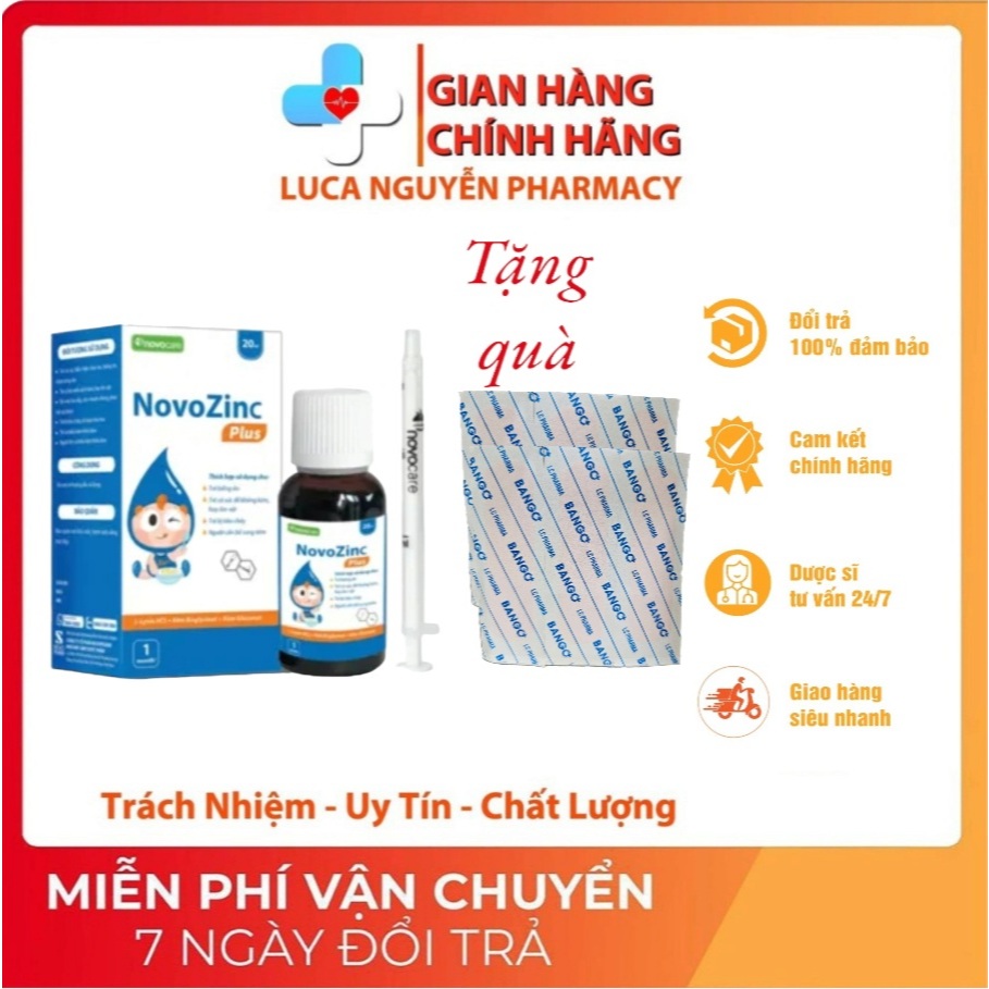 Kẽm nhỏ giọt NovoZinC Plus bổ sung kẽm hữu cơ cho bé, thơm ngon,dễ uống ...