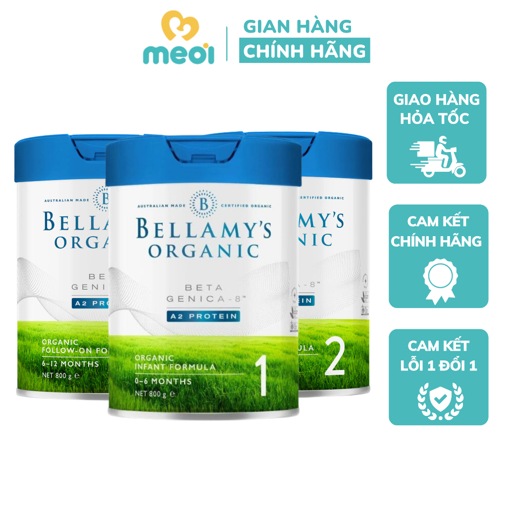 (tặng quà) Sữa Bellamy's Organic A2 cho bé số 1, 2, 3, 4 800g | Shopee ...