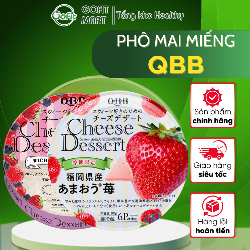 Phô Mai Trái Cây QBB Nhật Bản, Hộp 6 Miếng 90g, Thơm Ngon - Gofit Mart ...
