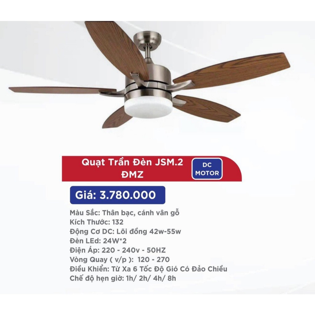 Quạt trần đèn JSM 2 DMZ | Shopee Việt Nam