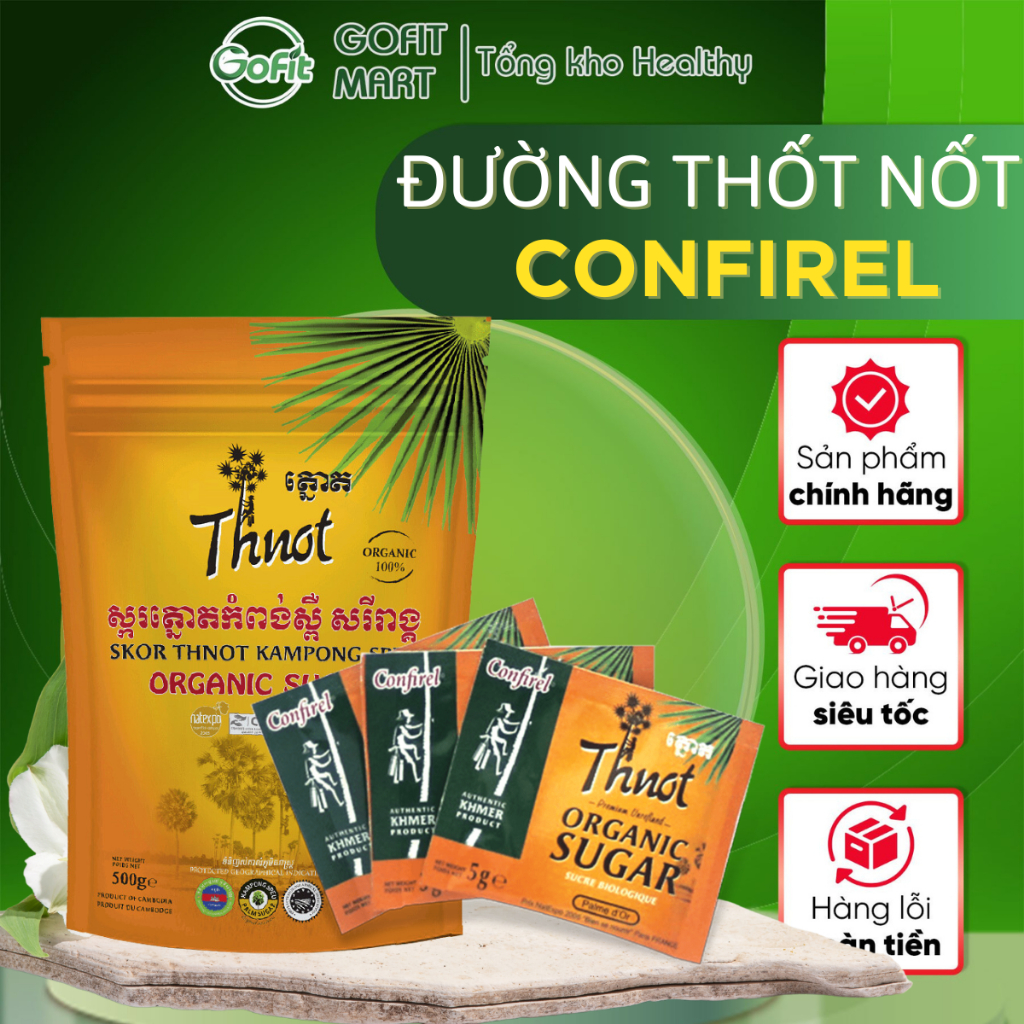 Đường Thốt Nốt Hữu Cơ Organic Thnot Confirel 500G &100G, Gofit Mart ...