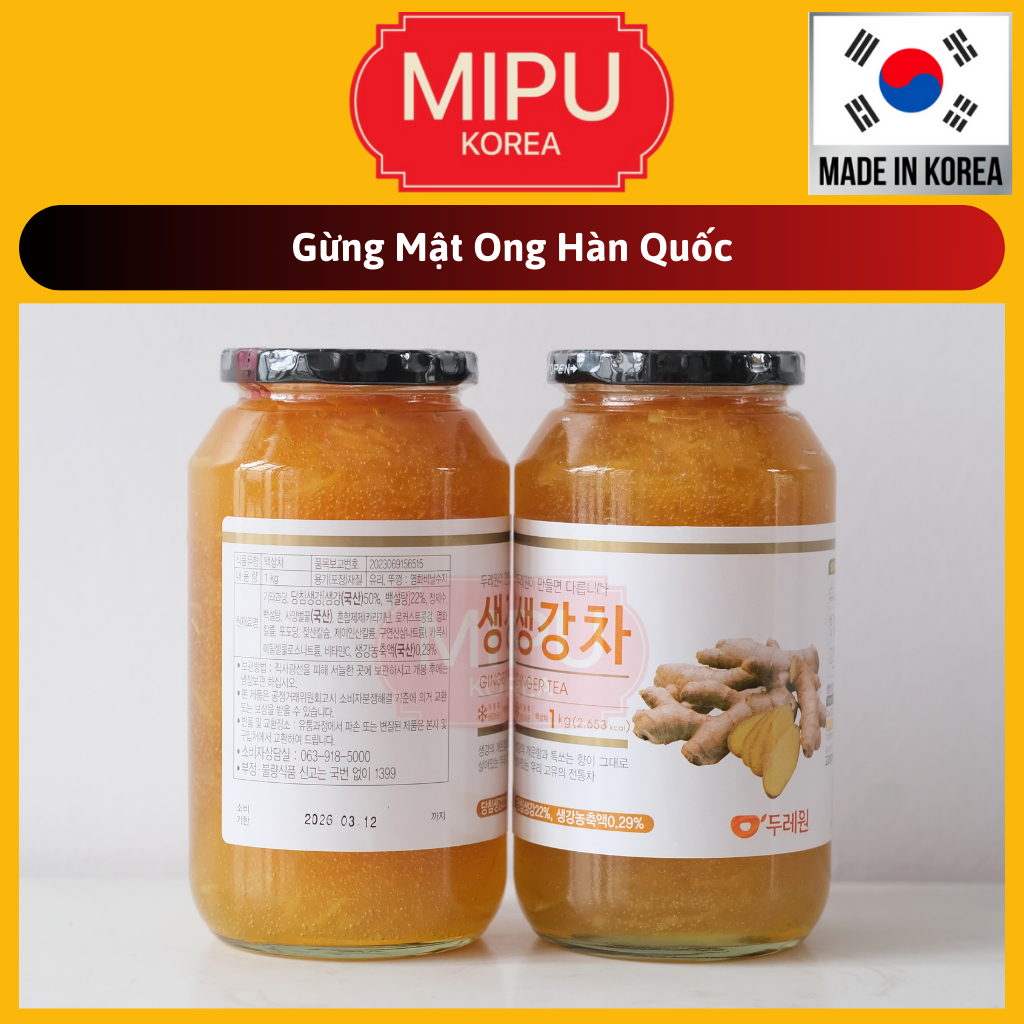 (Date 3/2026) Gừng Mật Ong Hàn Quốc lọ 1kg | Shopee Việt Nam