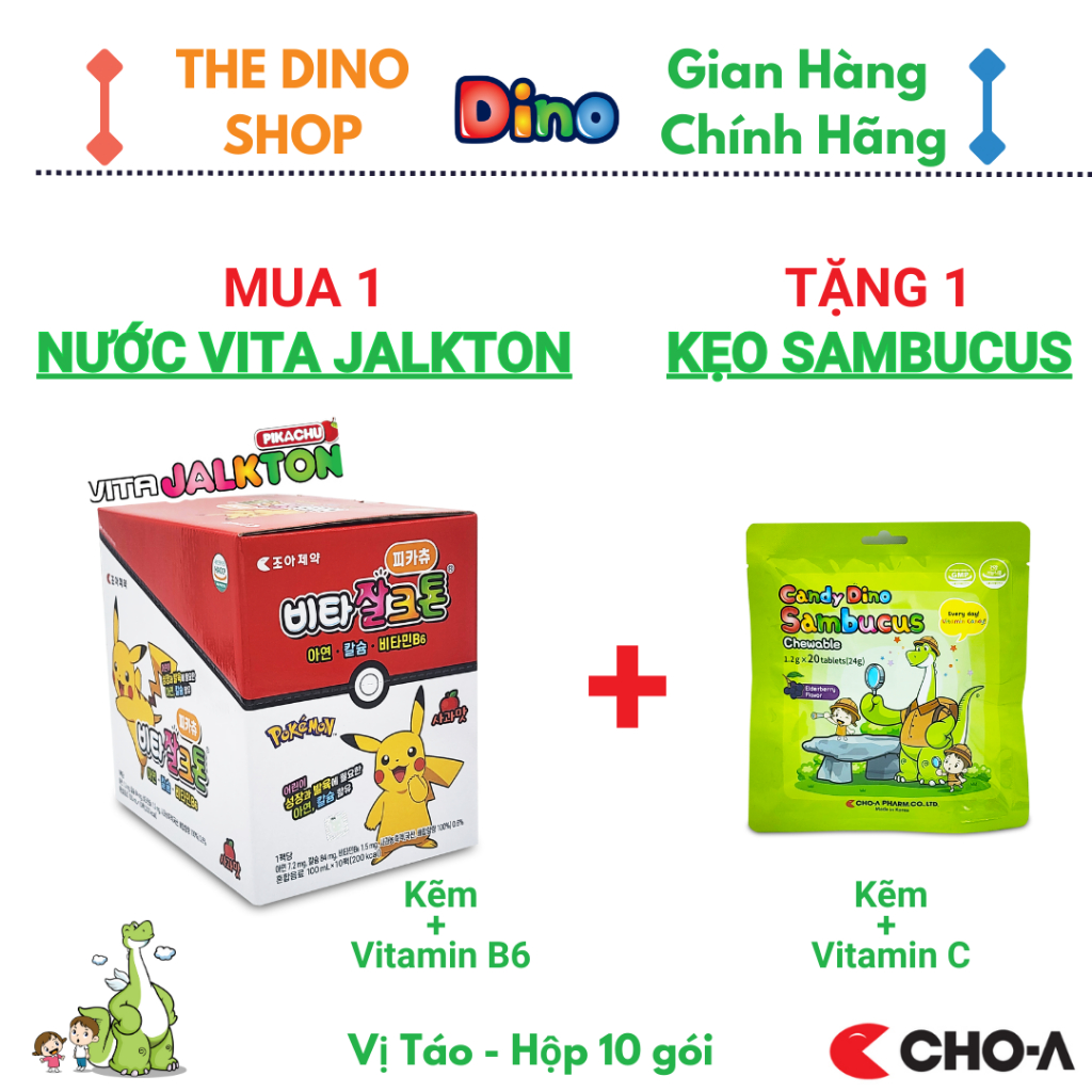 Nước Uống Vita Jalkton Vị Táo Bổ Sung Kẽm Và Vitamin B6 Giúp Trẻ Ăn ...