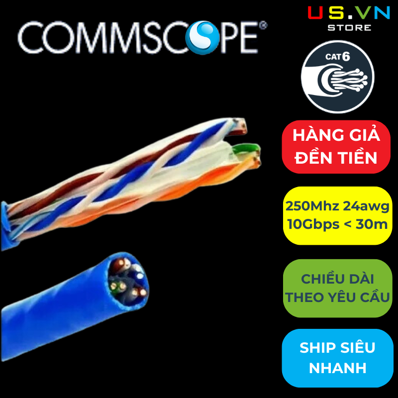 (Chính hãng) Cáp mạng Cat6 UTP 23AWG 10Gbs Commscope AMP Siemon LS ...