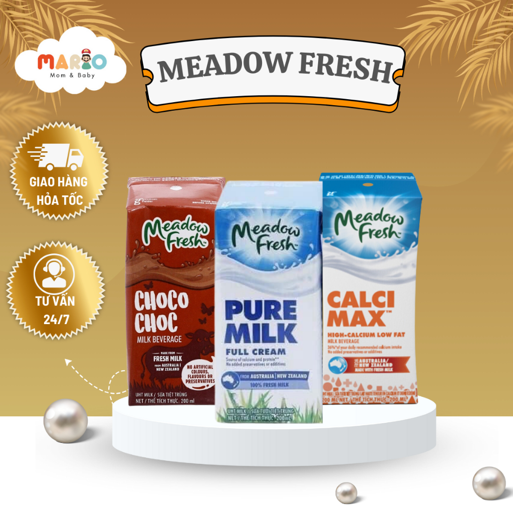 Sữa tươi Meadow Fresh Max canxi/ Meadow Fresh Full Cream/ Socola thùng ...