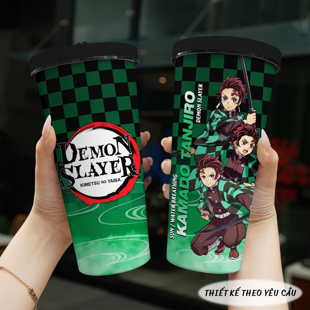 Ly Giữ Nhiệt Demon Slayer Tanjiro, Nezuko, Zenitsu, Inosuke Go Drink Ly ...