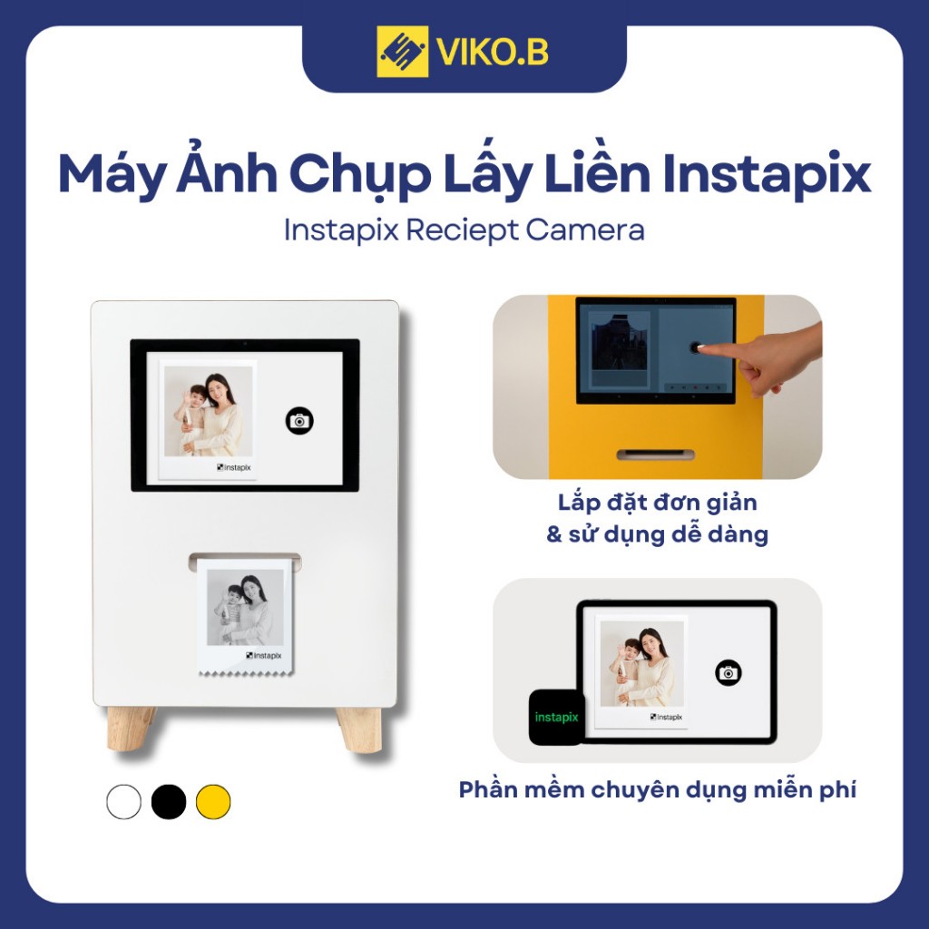Máy Ảnh Chụp Lấy Liền Instapix Chính Hãng Hàn Quốc Tặng Kèm 10 Cuộn Giấy In, Bảo Hành 2 Năm ...