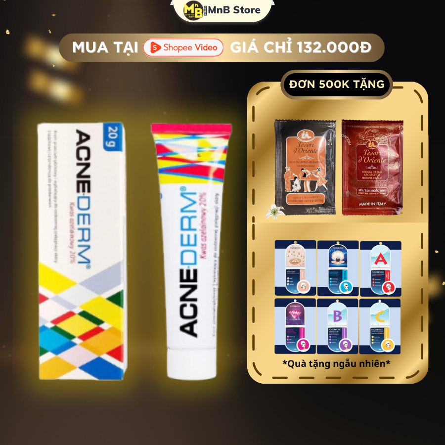 Acne Derm Kem giảm mụn Acnederm Azelaic Aicd 20% làm trắng da 20g ...
