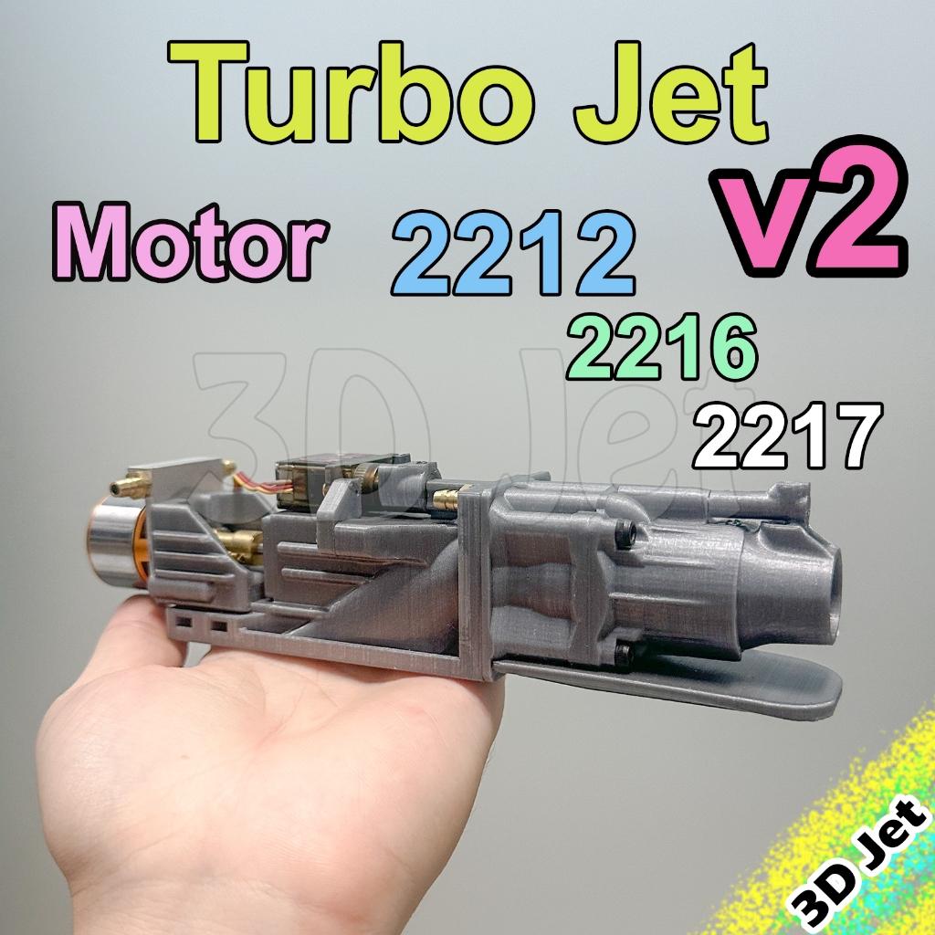 Turbo Jet J22 V2 cho motor 2212, 2216, 2217 Chế Cano Tàu Thuyền RC, dong co day tau thuyen ...