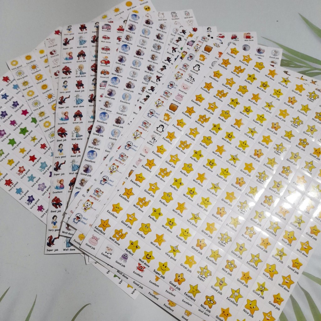 Sticker khen thưởng học sinh bằng tiếng anh | Shopee Việt Nam