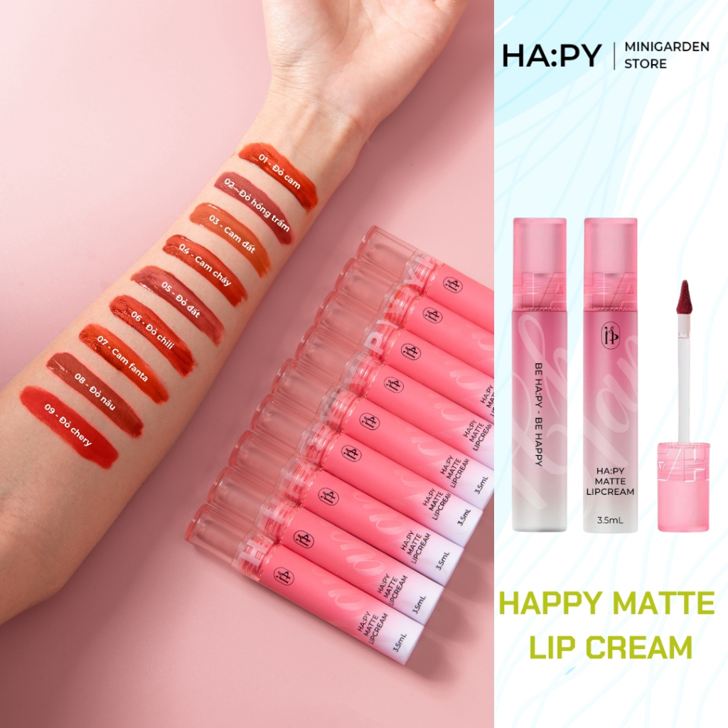 SON HAPY LIPSTICK SIÊU LÌ , MỀM MỊN - SON KEM LÌ HAPPY CREAM LIPSTICK ...