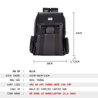 Balo da nam nữ GENBAG balo đi học nắp gập nhiều ngăn chống sốc đựng vừa ...