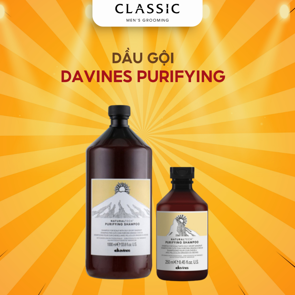 [Mã BMTTC60 giảm đến 60K đơn 50K] Dầu Gội Ngăn Gàu Davines Purifying 250ml | Shopee Việt Nam