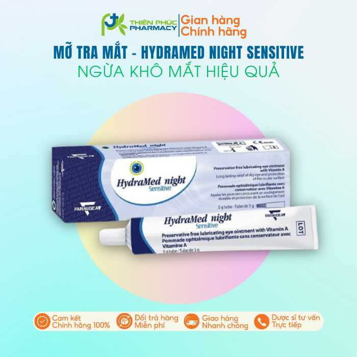 HYDRAMED NIGHT SENSITIVE - MỠ BÔI TRƠN MẮT CHỨA VITAMIN A | Shopee Việt Nam