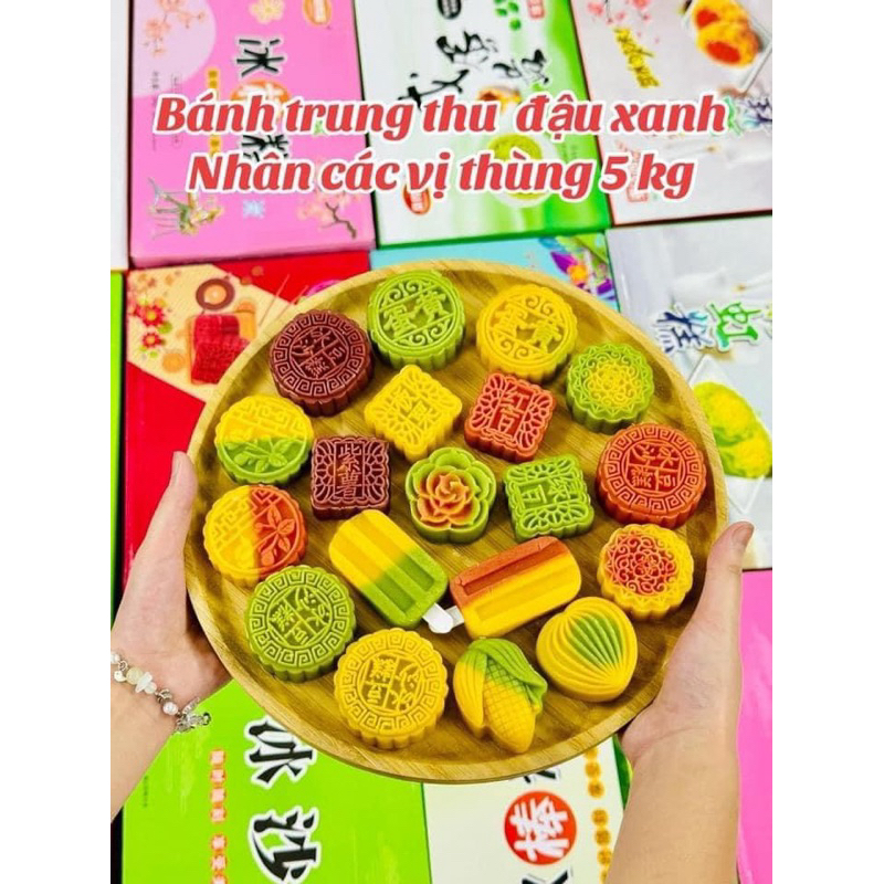 bánh trung thu mini nhân đậu xanh mix vị | Shopee Việt Nam
