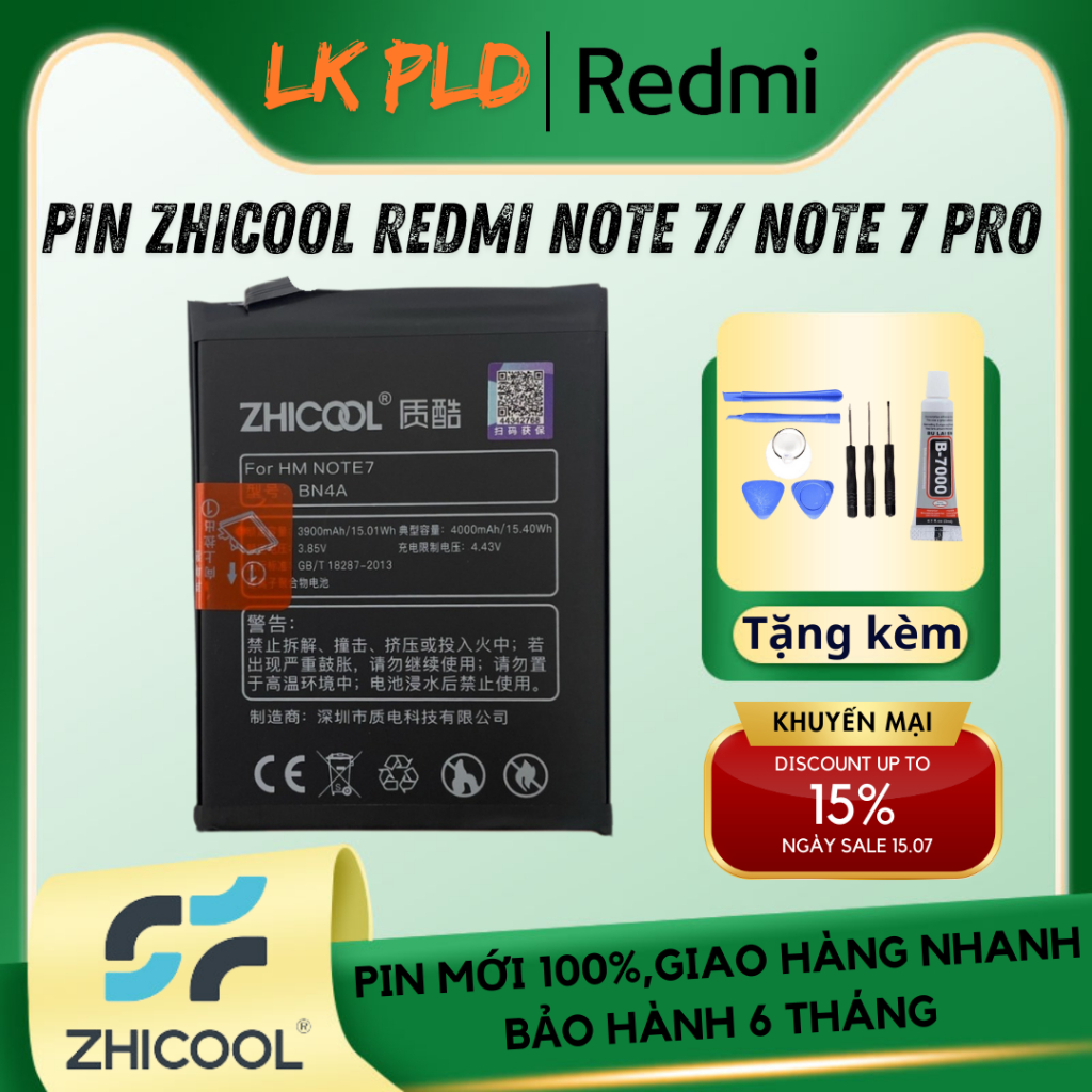 Pin Redmi Note 7/ Pin Redmi Note 7 Pro, Mã pin BN4A, Dung lượng 4000mAh ...