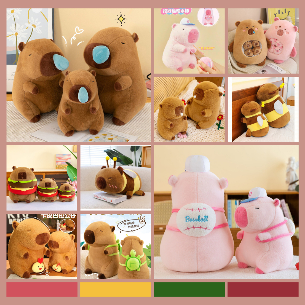 Chuột lang Capybara hồng nhiều mẫu nhiều size | Shopee Việt Nam