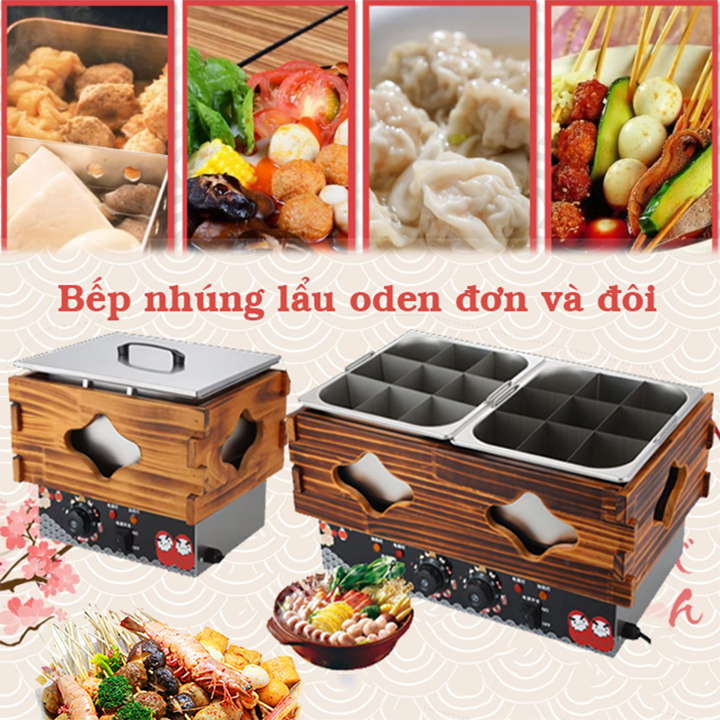 Bếp lẩu xiên que, nồi lẩu oden loại 9 ngăn kiểu Nhật Bản [BH 12 Tháng ...