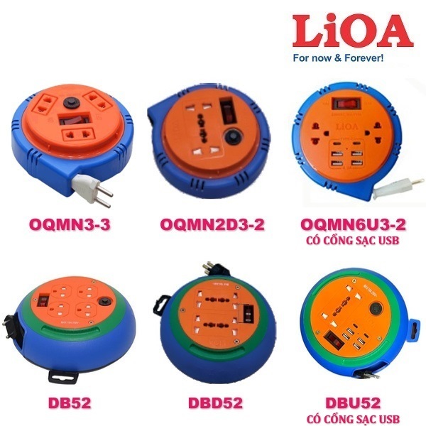 Ổ Cắm Kiểu Đĩa Bay Lioa OQMN3-3| OQMN2D3-2| OQMN6U3-2| DB52-10A & DB52-15A| DBD52-10A & DBD52 ...