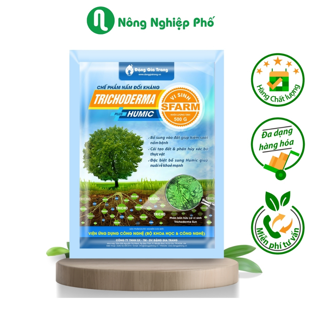 Trichoderma Plus Humic Gói 500 gram - Chế phẩm nấm đối kháng - Có humic ...