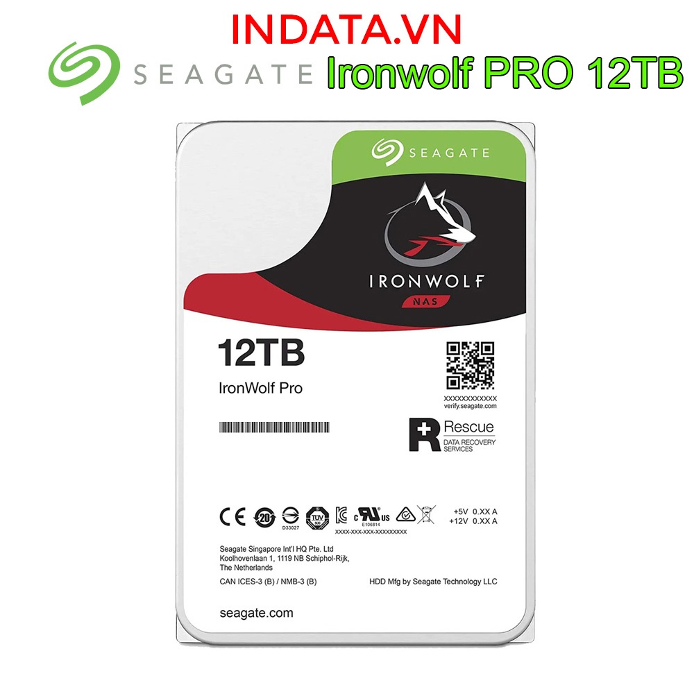 Ổ cứng HDD chuyên dụng cho NAS Seagate Ironwolf Pro 12TB SATA 7200rpm 256MB Cache chính hãng ...