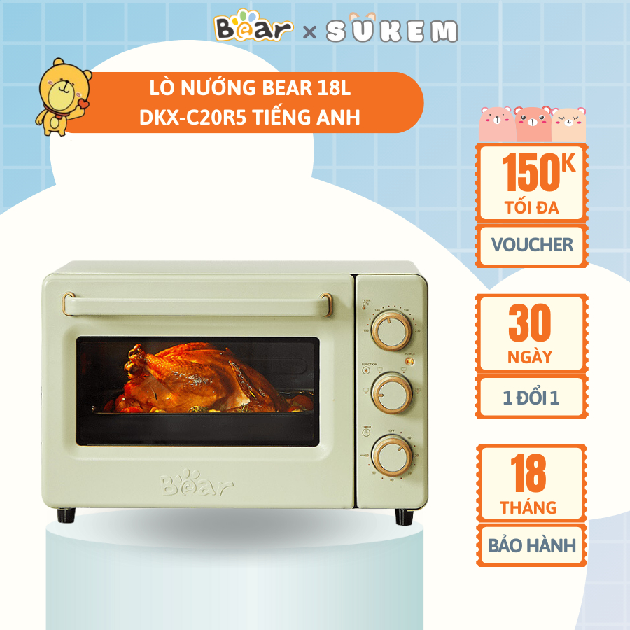 Lò Nướng và Hấp Bear Dung Tích 18L Thiết Kế Nhỏ Gọn Đa Năng DKX-C20R5 | Shopee Việt Nam