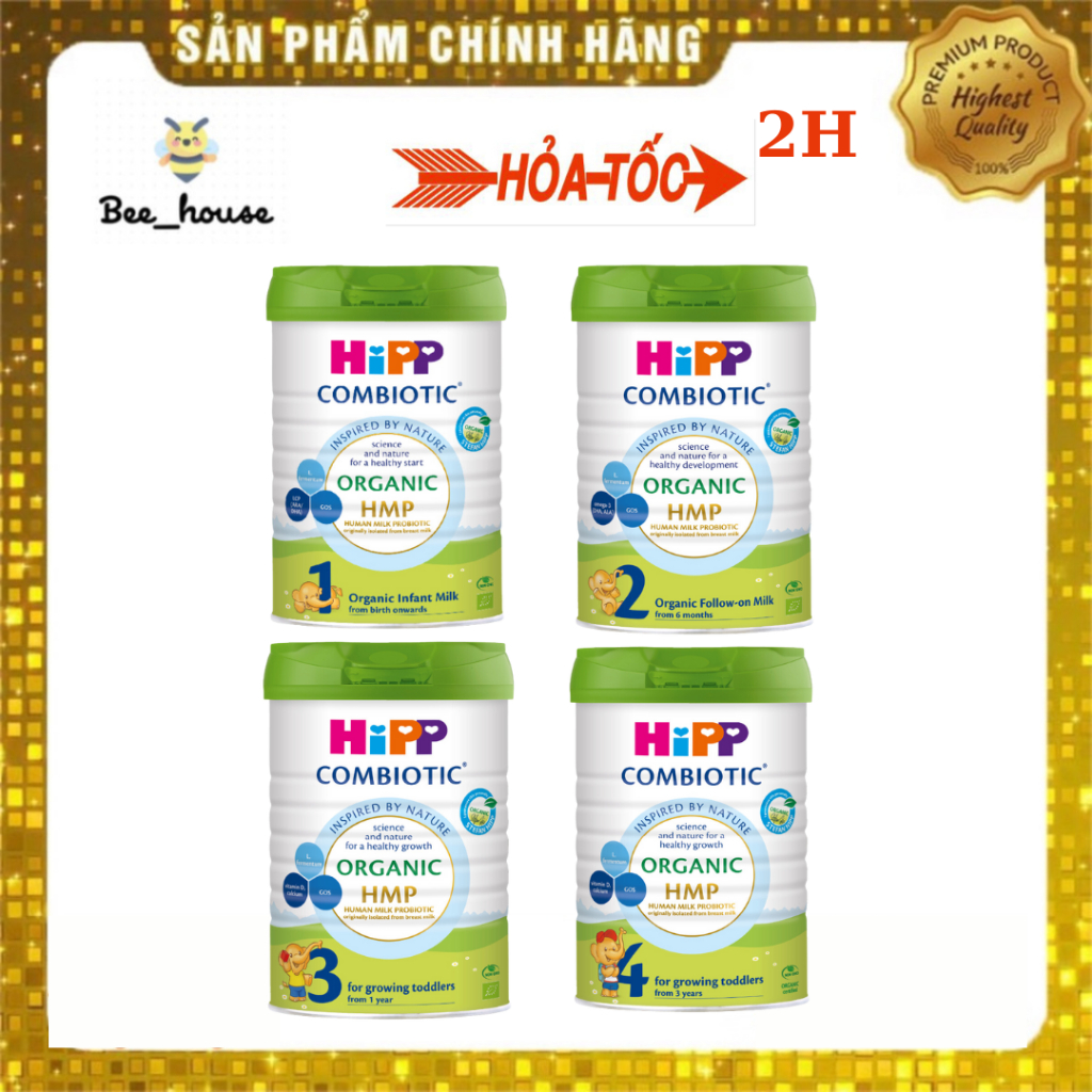 Sữa HiPP Organic HMP Mẫu Mới Số 1/2/3/4 Lon 800G [Date 2025] | Shopee Việt Nam