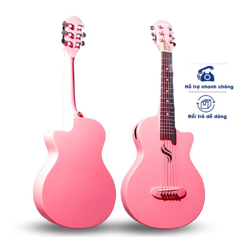 [MÃ giảm 40K]Đàn Guitar Mini Acoustic Mã Pink DC-02 Chính Hãng ST.Real ...