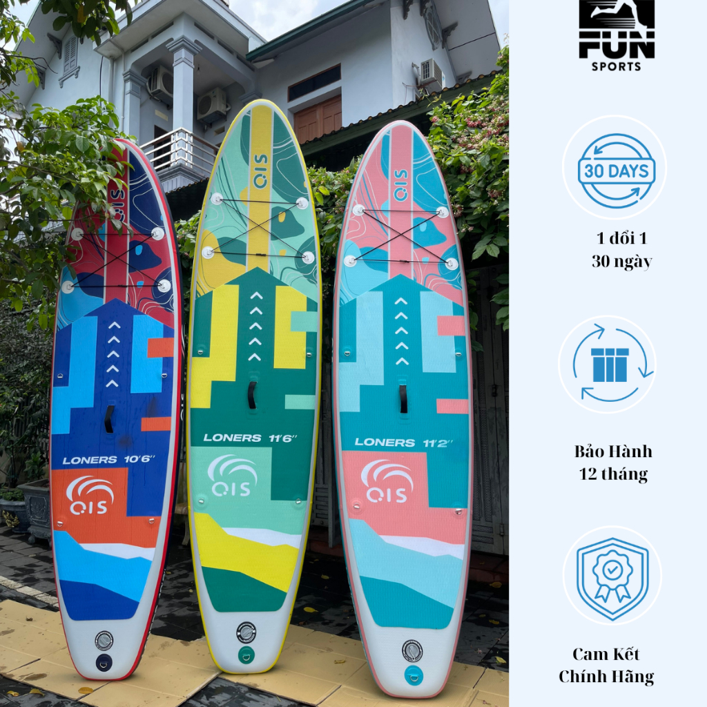 Thuyền Sup, Sup Hơi, Ván Chèo Đứng Bơm Hơi QIS Allrouund, Stand Up ...