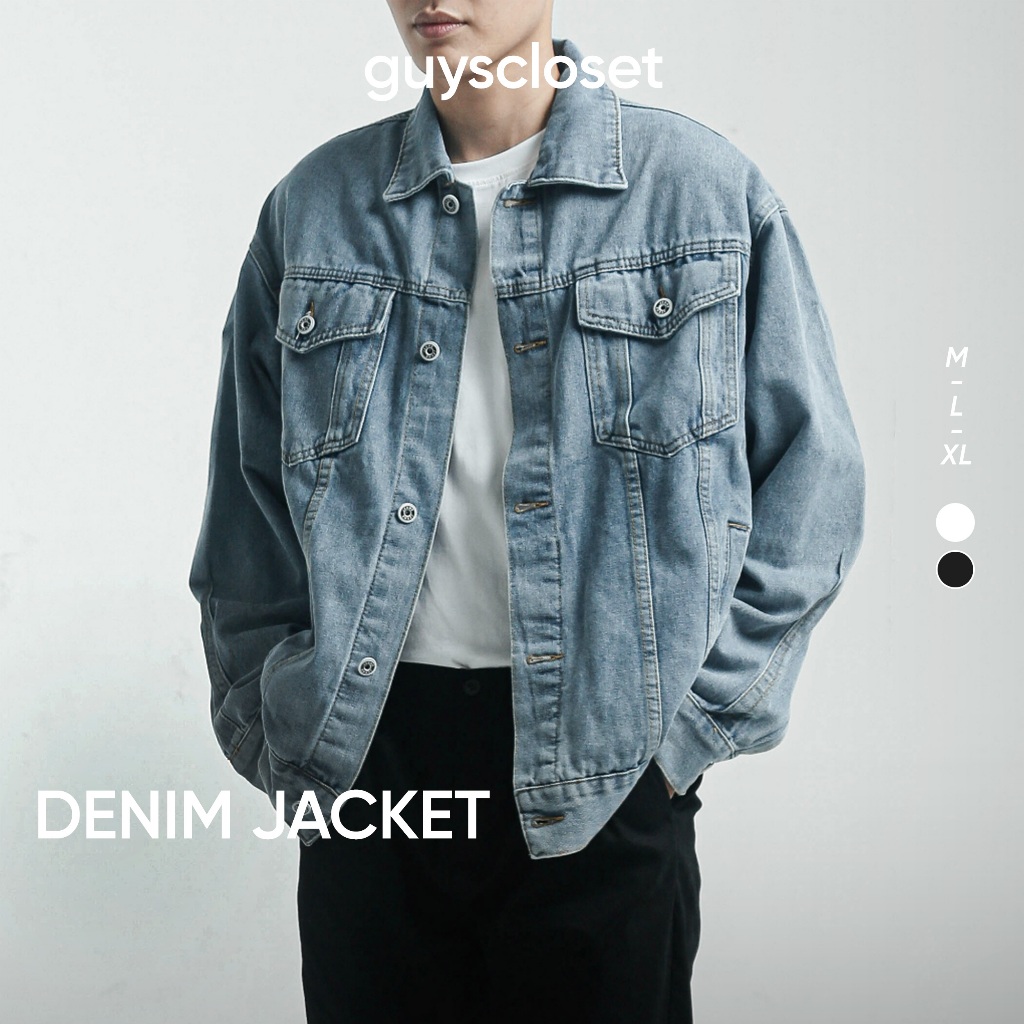 Áo Khoác Bò Nam Denim Jacket GUY's Closet -Chất Denim Dày Dặn-Form Dáng ...