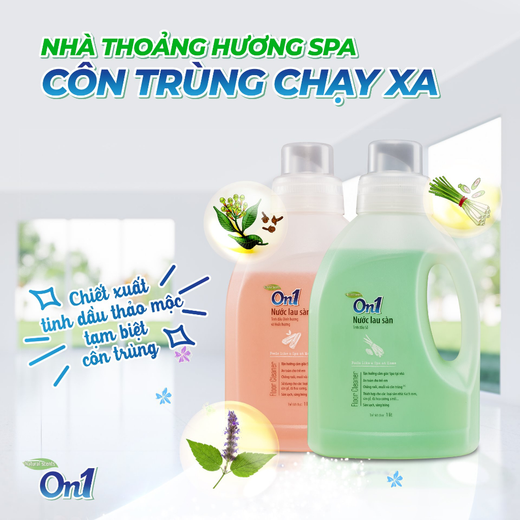 Nước Lau Sàn On1 Tinh Dầu Thiên Nhiên 3.6L – Khử Khuẩn, Đuổi Côn Trùng ...