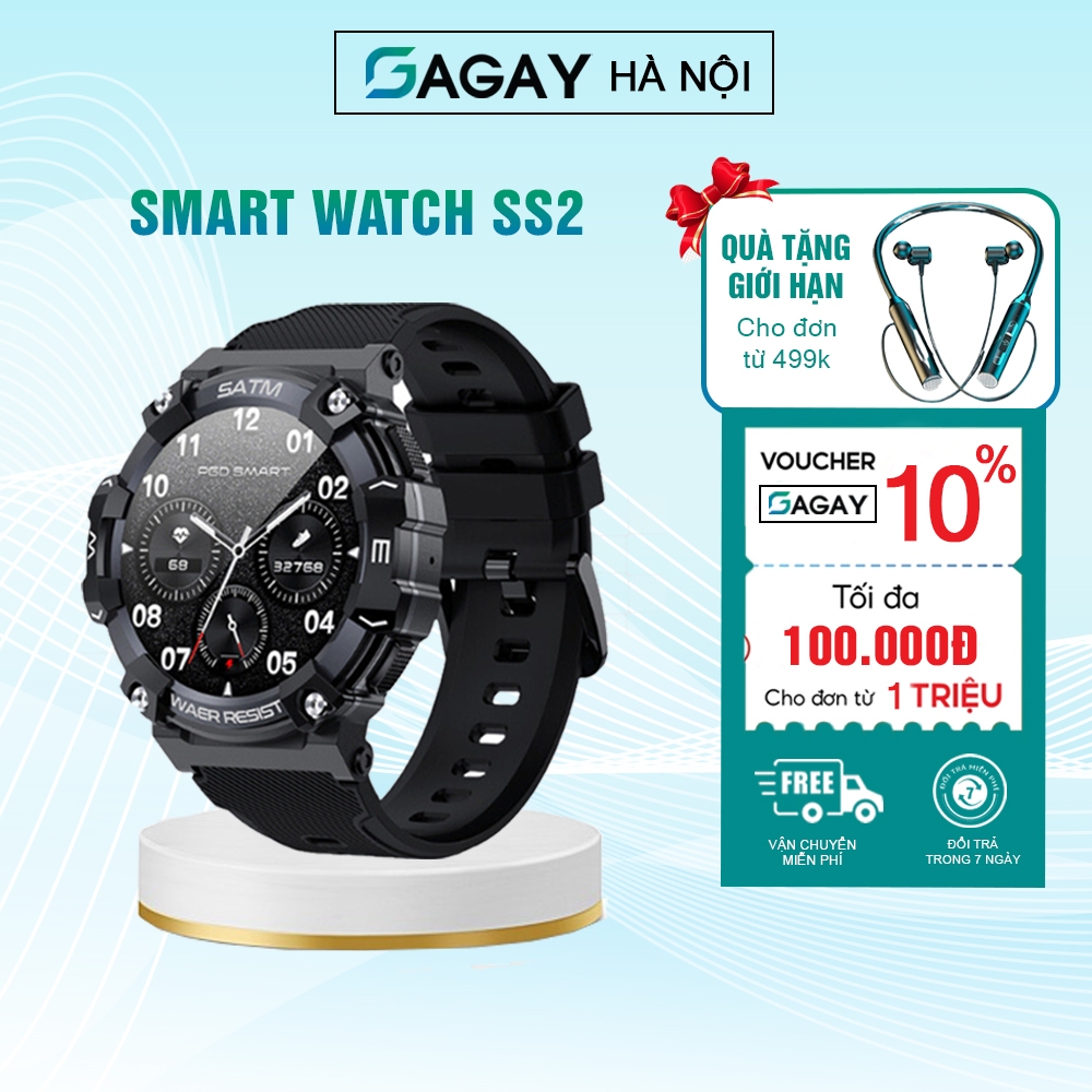 Đồng hồ thông minh Smart watch G-SS2 Pro, đồng hồ thể thao đo nhịp tim ...