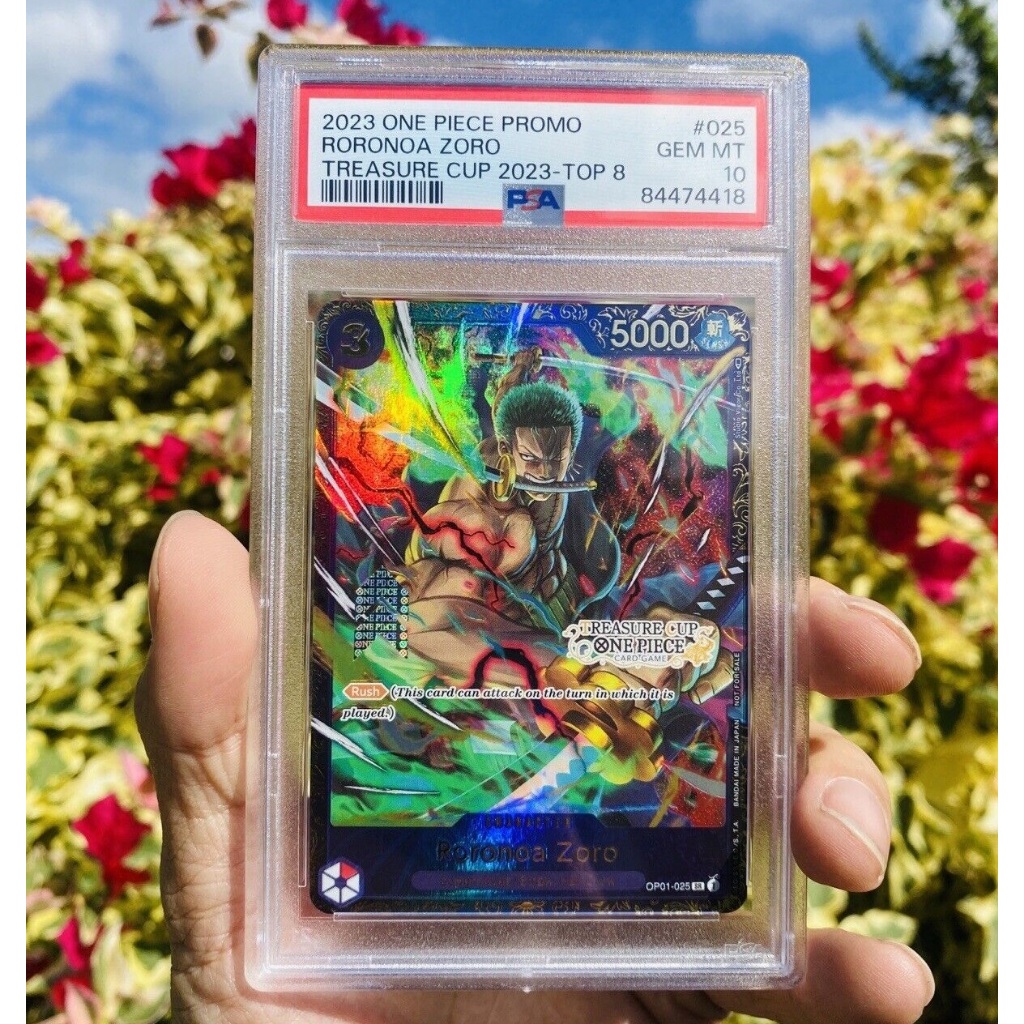 Thẻ Roronoa Zoro PSA 10 OP01-025 Treasure Cup Top 8 Prize Card - One Piece TCG | Shopee Việt Nam