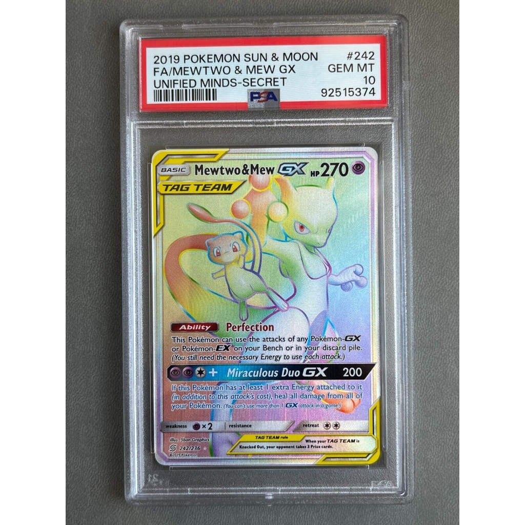 LS Thẻ PSA 10 Pokemon Mewtwo & Mew GX #242 Unified Minds Secret Rare ...