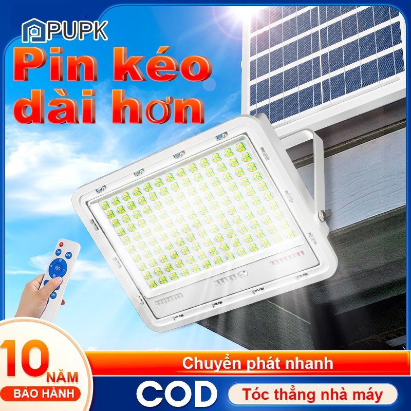 Đèn năng lượng mặt trời PUPK Đèn solar light có remote điều khiển chống ...