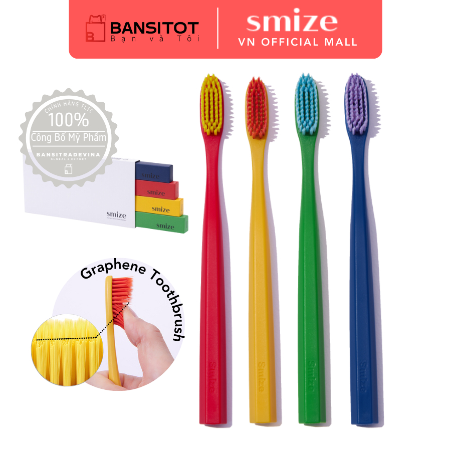 Bàn chải đánh răng SMIZE Toothbrush Graphene 3,5cm | Shopee Việt Nam