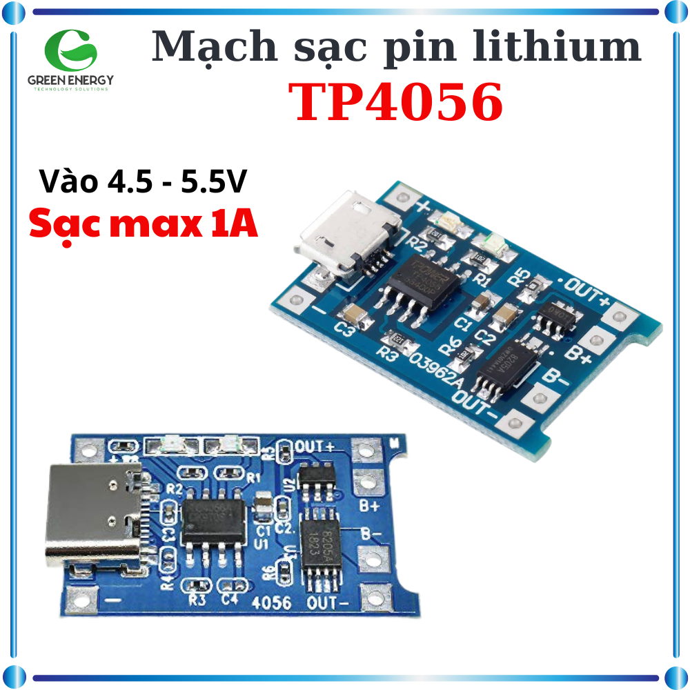 Mạch Sạc Pin Lithium TP4056 Có/không Bảo Vệ | Shopee Việt Nam