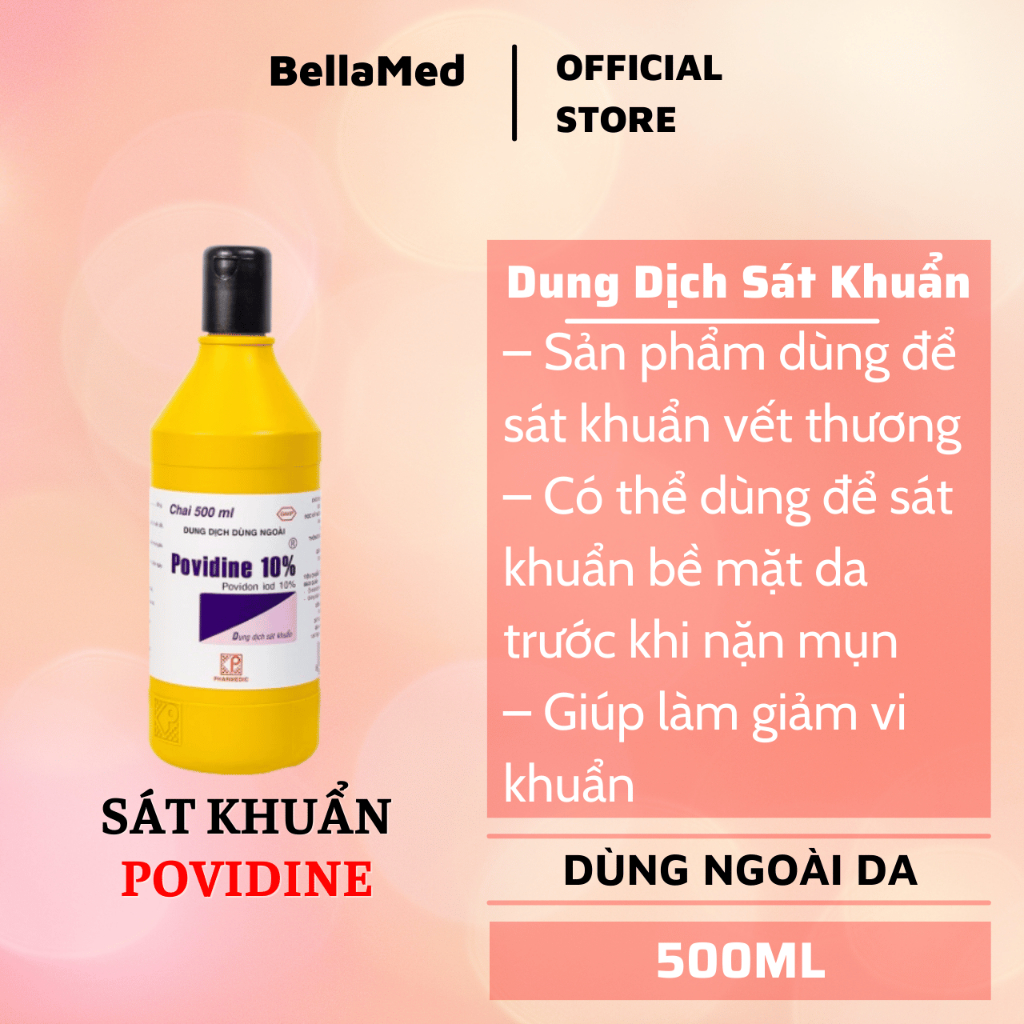 Dung dịch Povidine 10% Pharmedic sát trùng, sát khuẩn vết thương (500ml ...