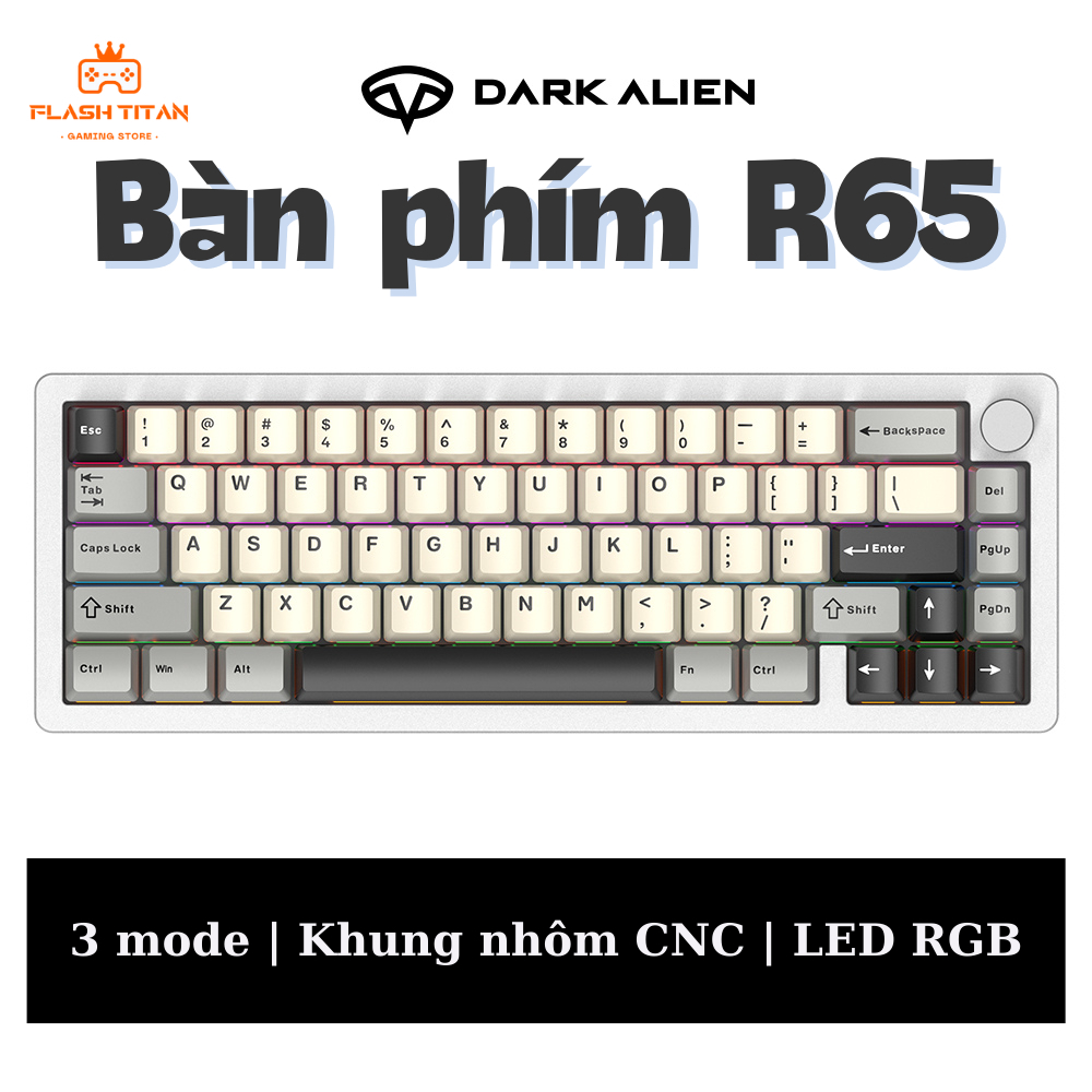 Bàn Phím Cơ Không Dây Dark Alien R83 - Led Mạch Xuôi - Keycap PBT Double shot - Full Foam ...