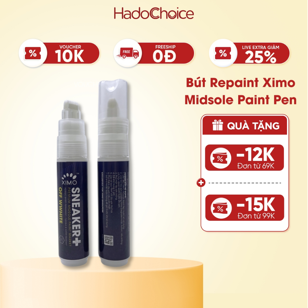 Bút Repaint đế giày tẩy trắng, sơn trắng làm mới phục hồi giày Ximo ...