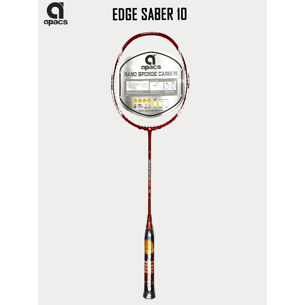 Vợt cầu lông Apacs Edge Saber 10 Chính Hãng ( Tặng bao vợt đôi + Quấn ...