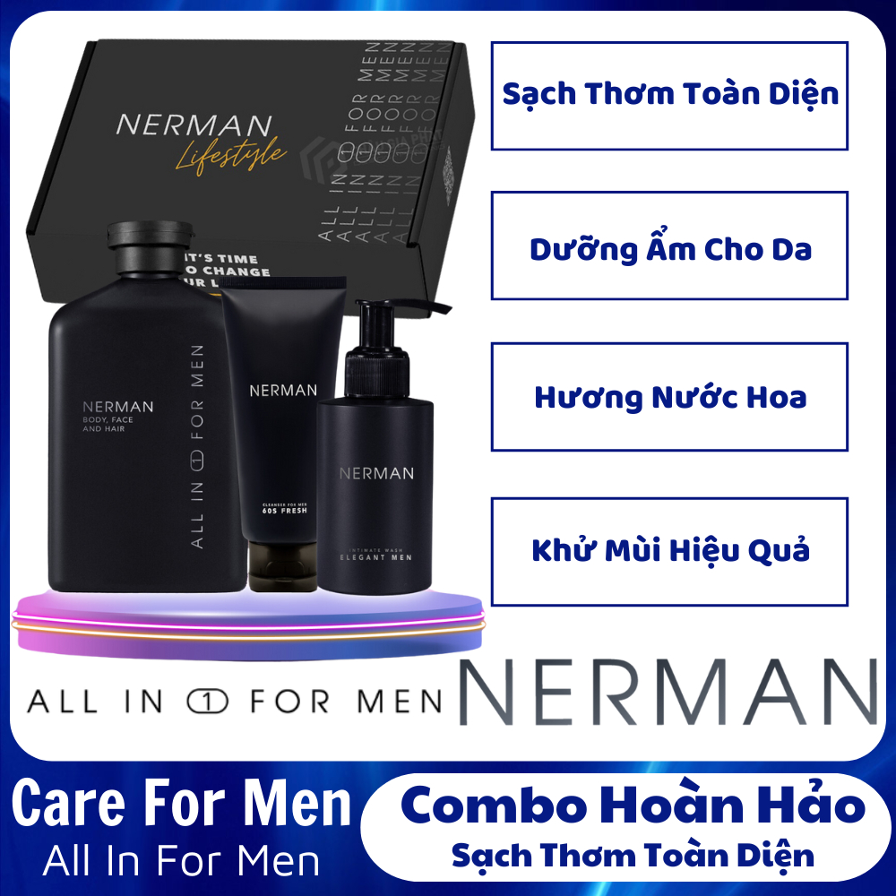Combo Hoàn Hảo Nerman Sữa Tắm Gội & Dung Dịch Vệ Sinh & Gel Rửa Mặt ...