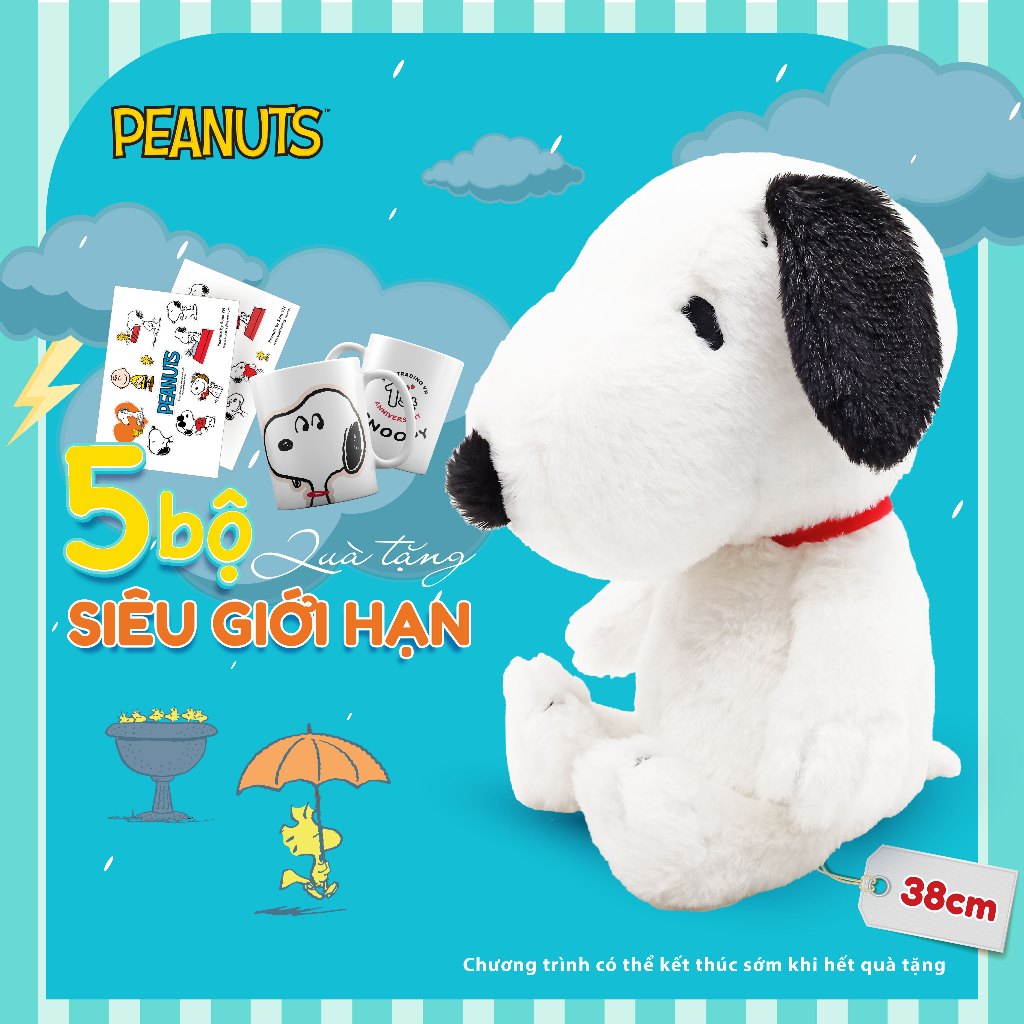 Gấu bông Snoopy mềm mịn cao 38cm | Shopee Việt Nam