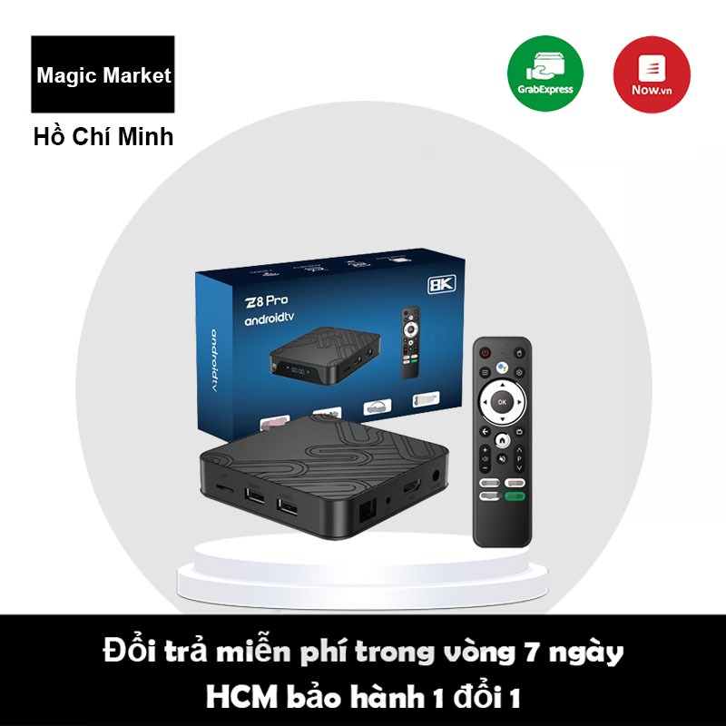 Android TV Box Z8 pro-Kết nối Bluetooth,độ phân giải 4K,Kèm khiển giọng nói,Dual Wifi 2.4G và 5G ...