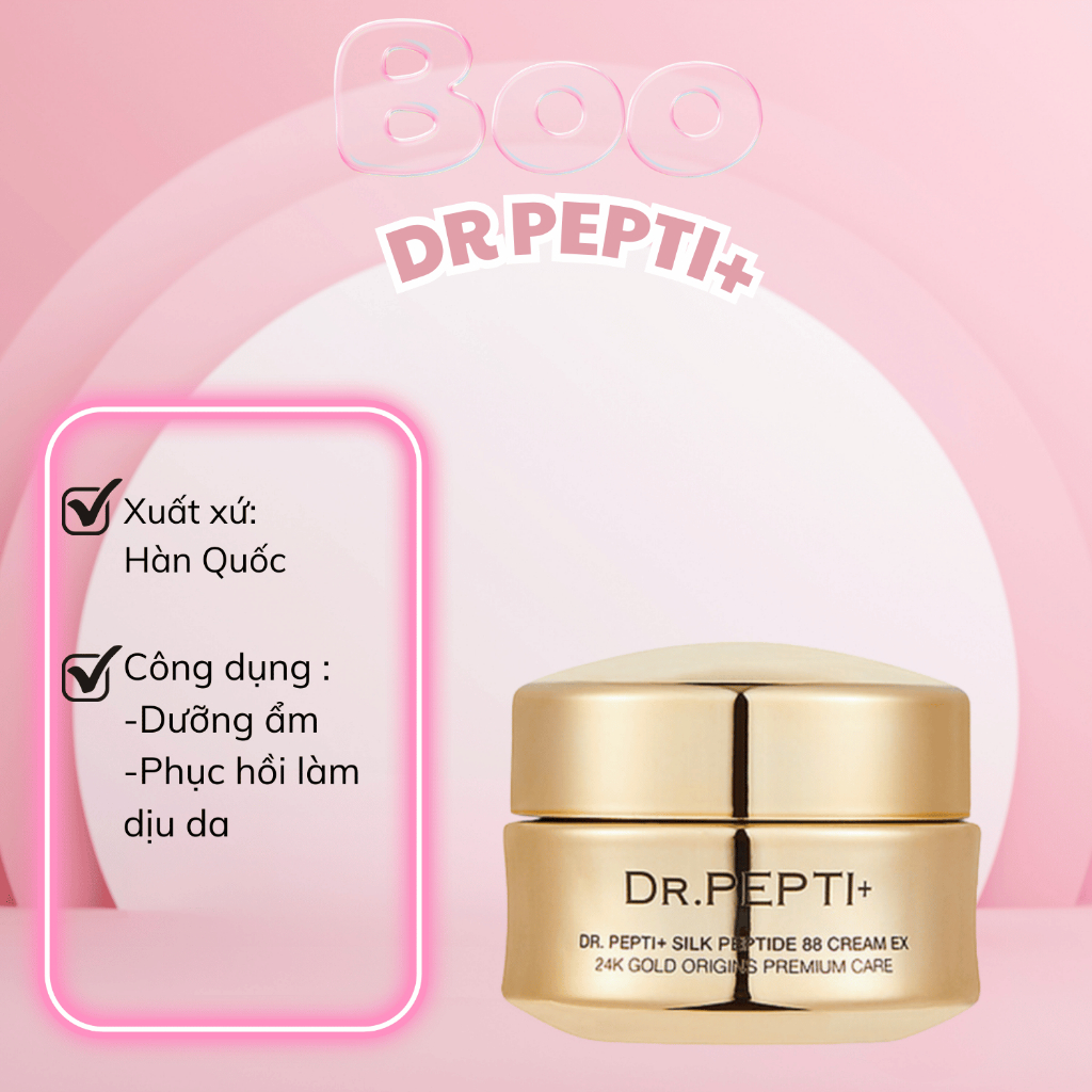 Kem Dưỡng Vàng 24k Dr Pepti+ Silk Peptide 88 Cream EX - 12g | Shopee ...