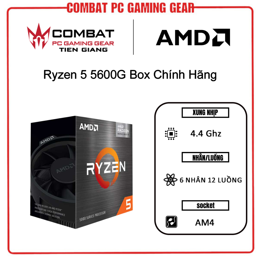 [HOT] CPU AMD RYZEN 5 5600G ( 6 CORES / 12 THREAD | 3.9GHZ BOOST 4.4GHZ Hàng Chính Hãng | Shopee ...