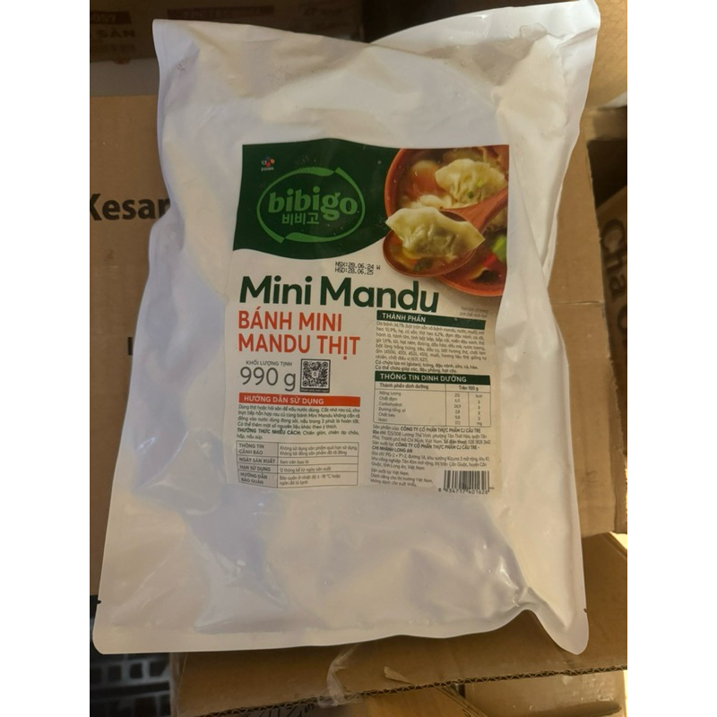 Mandu mini nhân thịt Bibigo 990g | Shopee Việt Nam